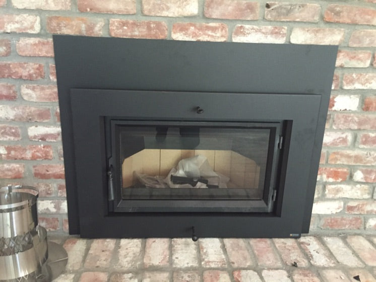 Wood Fireplace Insert into Masonry Fireplace – Custom Fireside