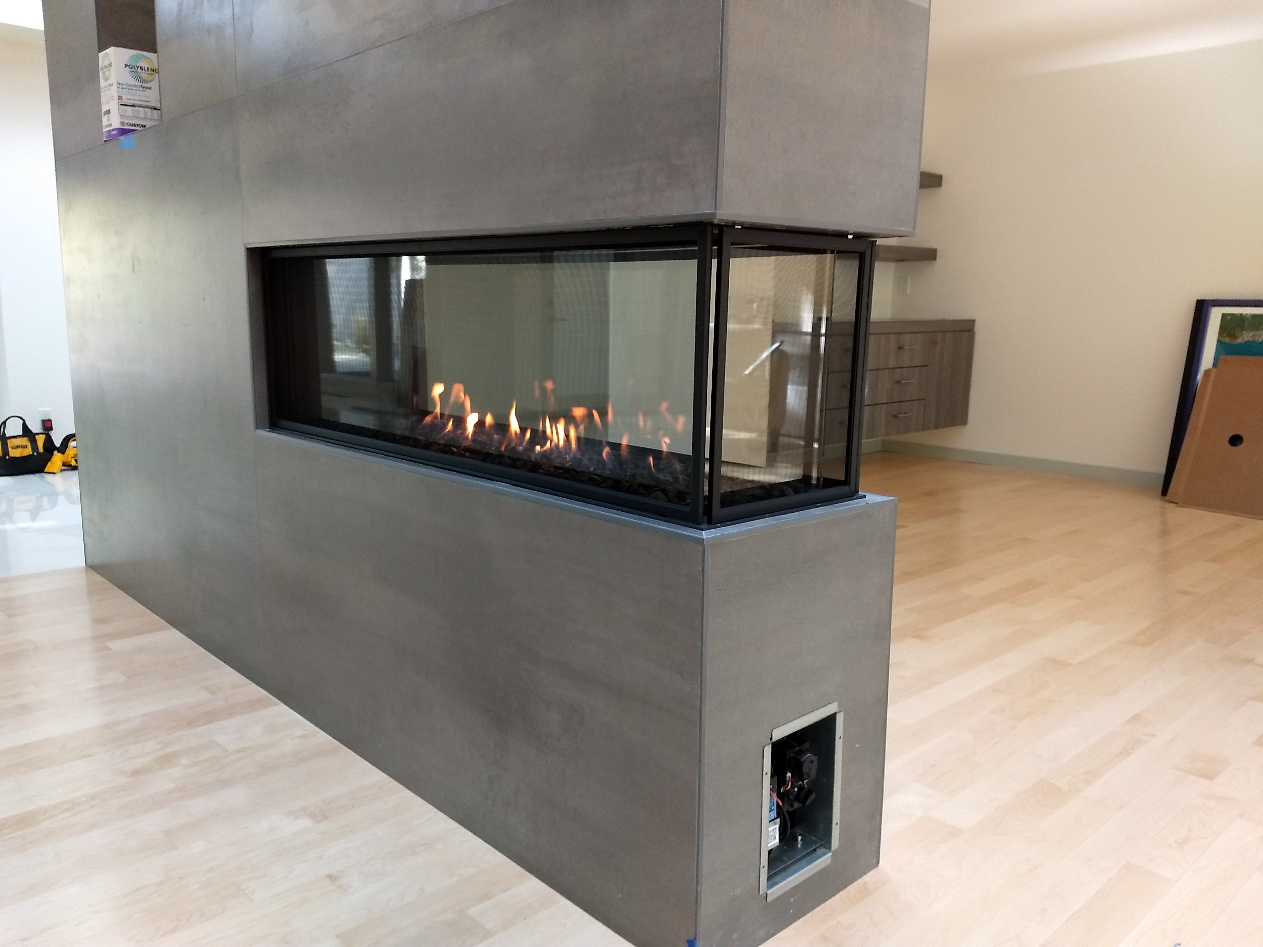 Lucius Peninsula Fireplace – Custom Fireside