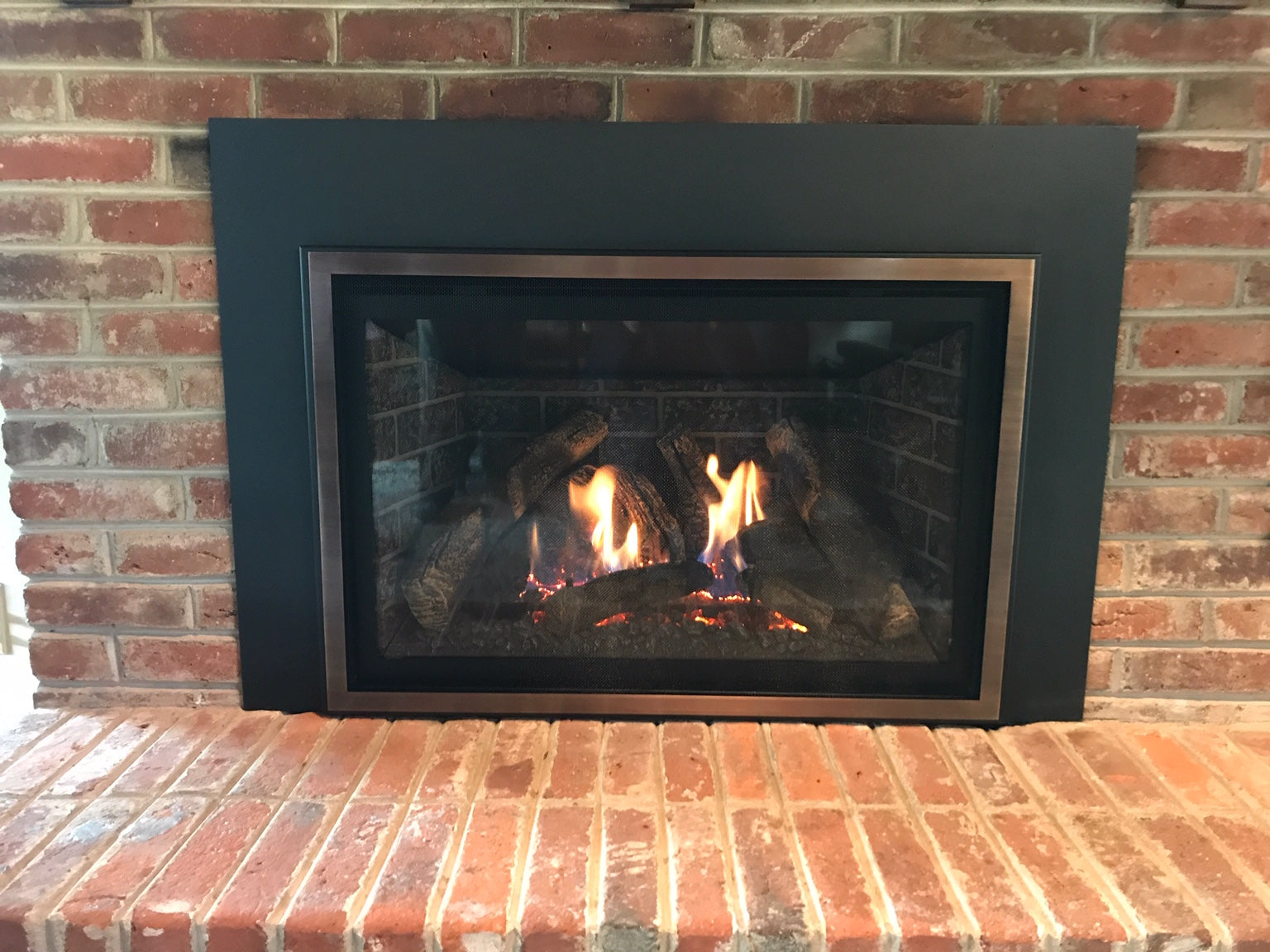 Chaska 34 Inserted in Masonry Fireplace – Custom Fireside