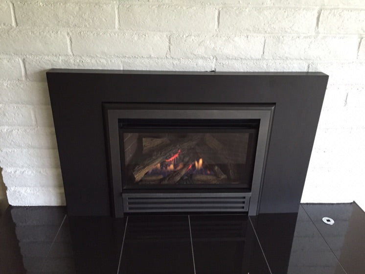 Gas Insert Installed in Fireplace – Custom Fireside